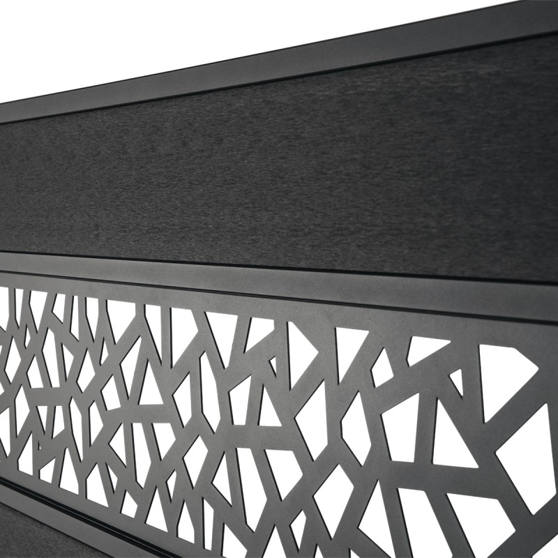 Composite fencing pack with concrete base and decorative slat | Gardenode