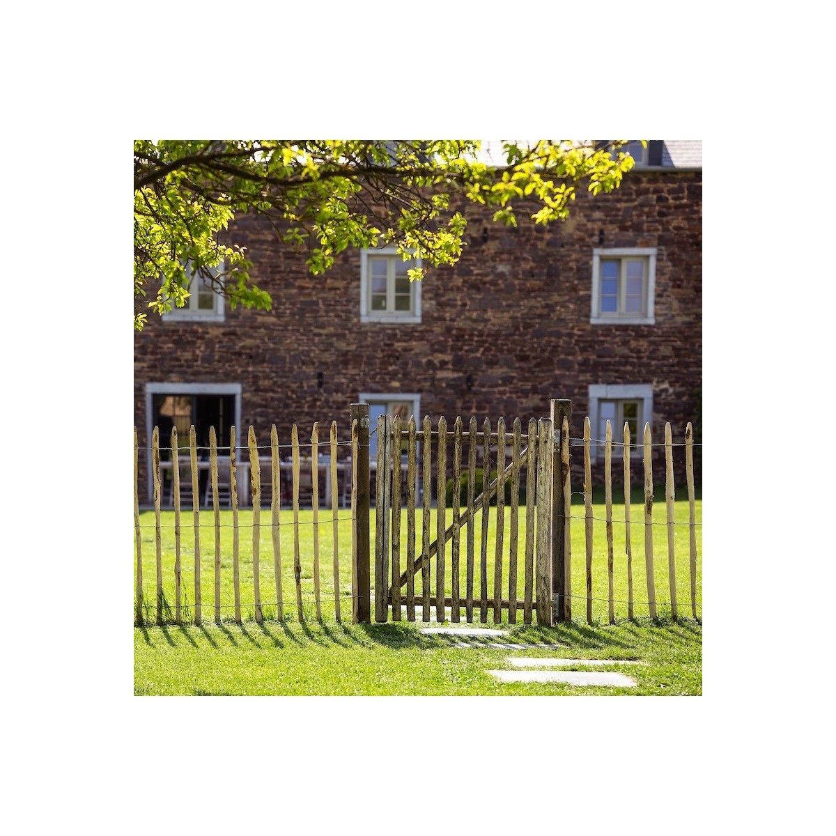 Ganivelle style side gate in hazel - width 1 metre | Gardenode