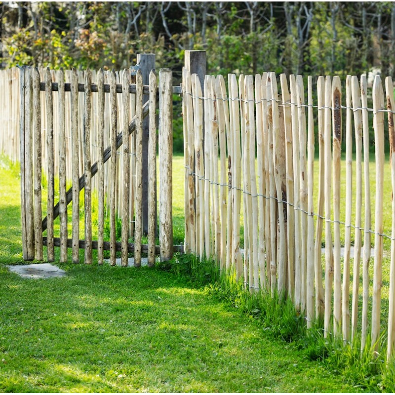 Ganivelle style side gate in hazel - width 1 metre | Gardenode