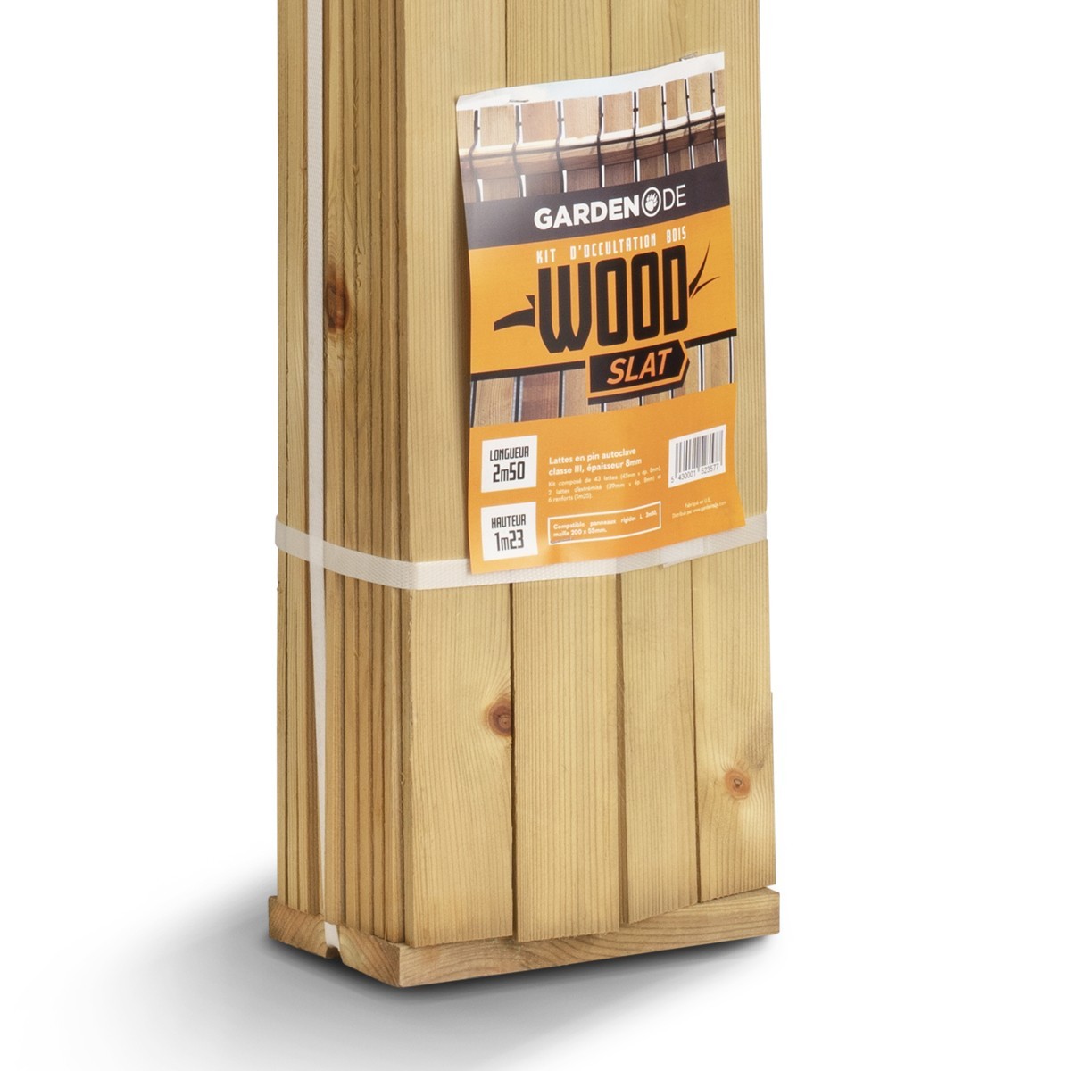 WOOD Slat concealment kit - width 2m50 | Gardenode